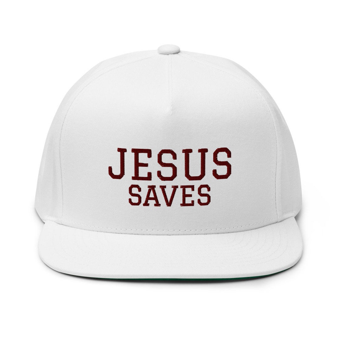Jesus Saves Flat Bill Cap Hat/jesus Saved Me Hat/jesus Saves Hat for ...