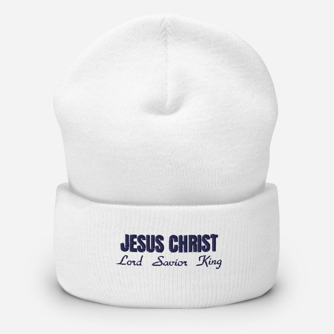 LIMITED SALE Jesus Christ is Lord Savior King Cuffed Beanie/christian ...