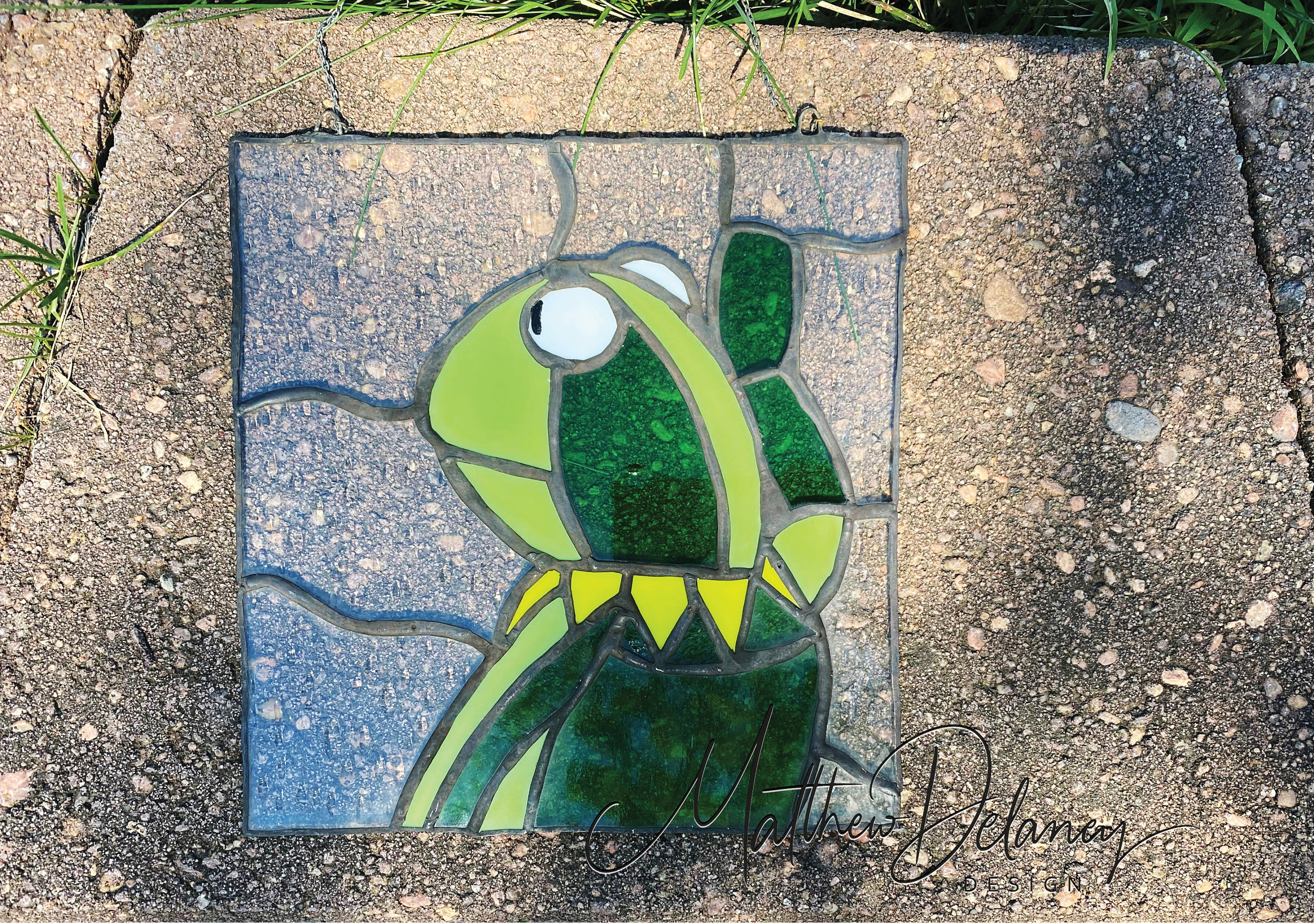 Kermit Looking Out The Rainy Window