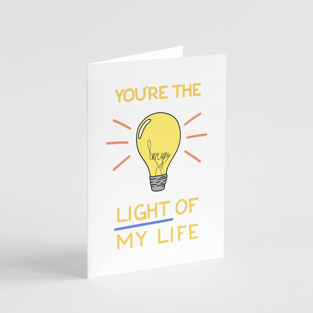 Light of My Life Card A6 Anniversary Greeting Card, Wedding Anniversary ...