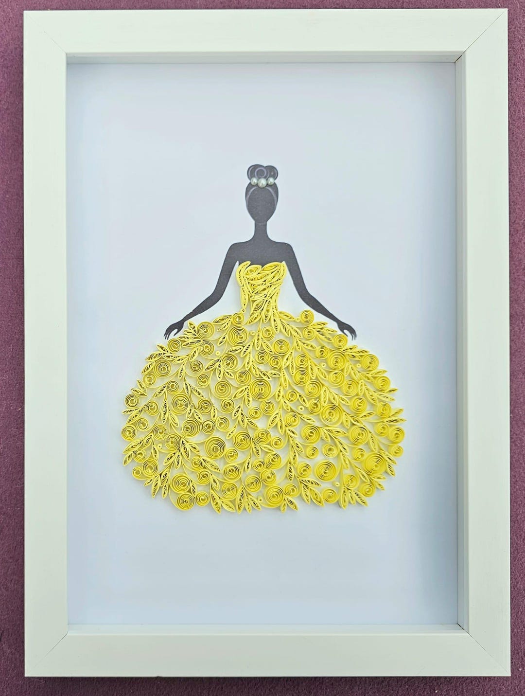 Paper Quilled Dress (yellow) - Etsy