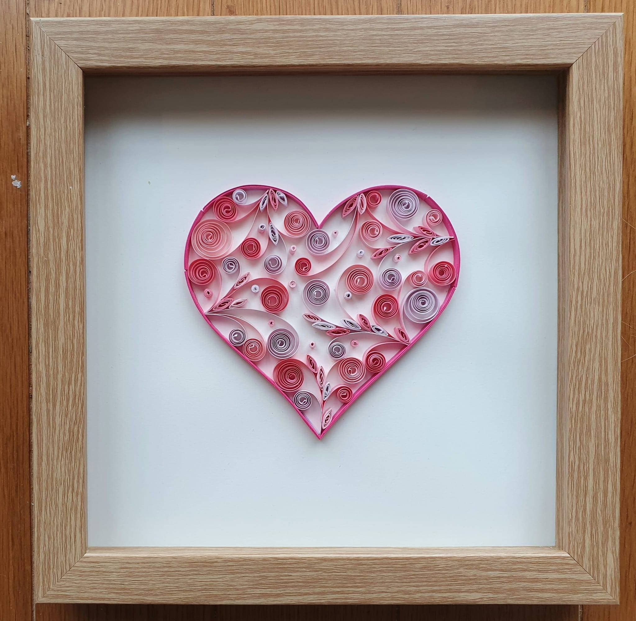 Quilled Paper Heart (pink) - Etsy