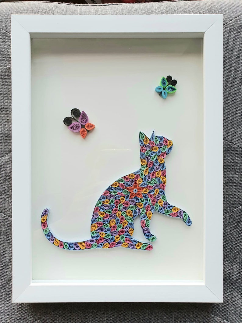 Quilled Cat - Etsy
