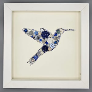 Button Hummingbird (button Art) - Etsy