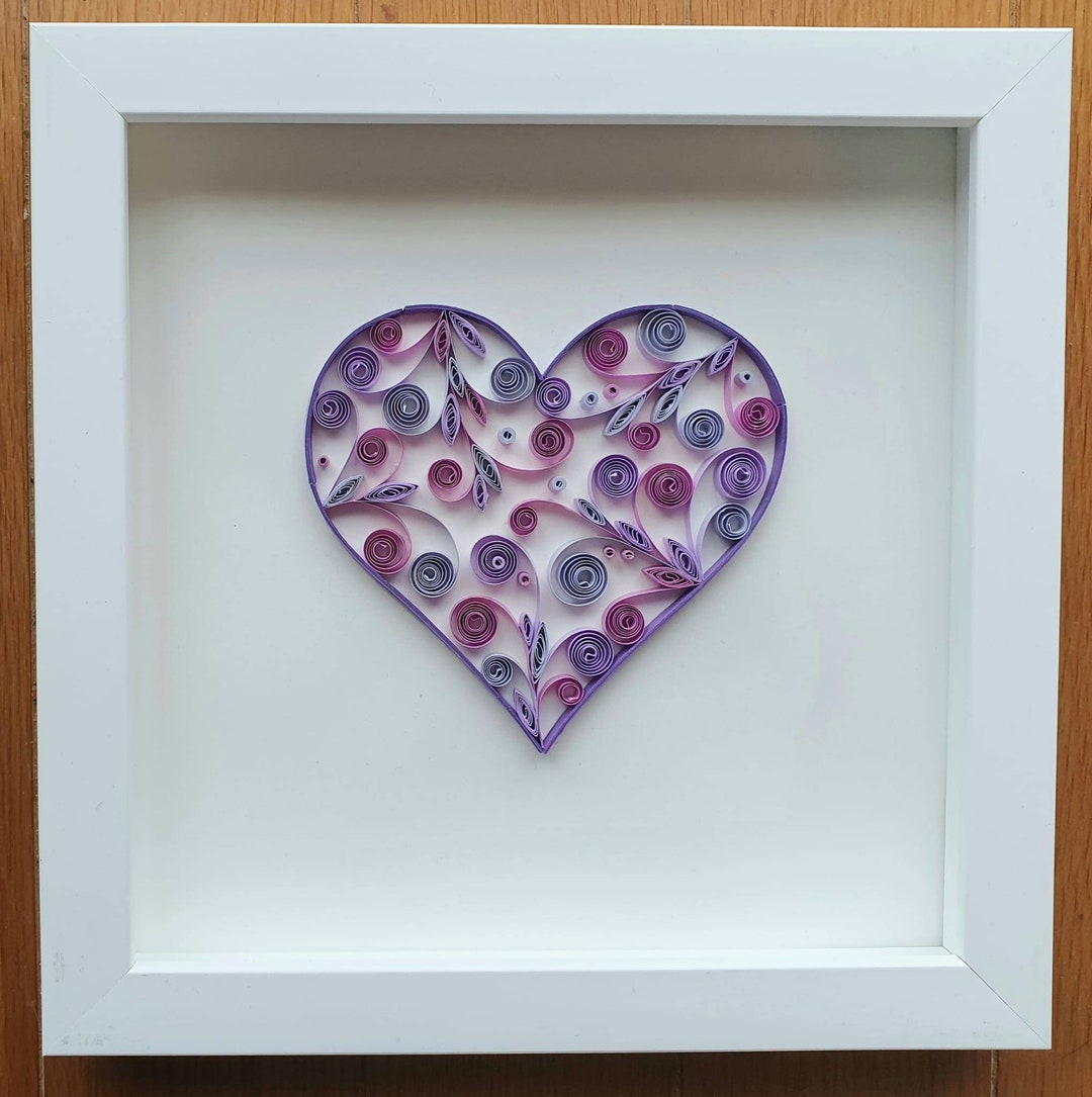 Quilled Paper Heart (purple) - Etsy