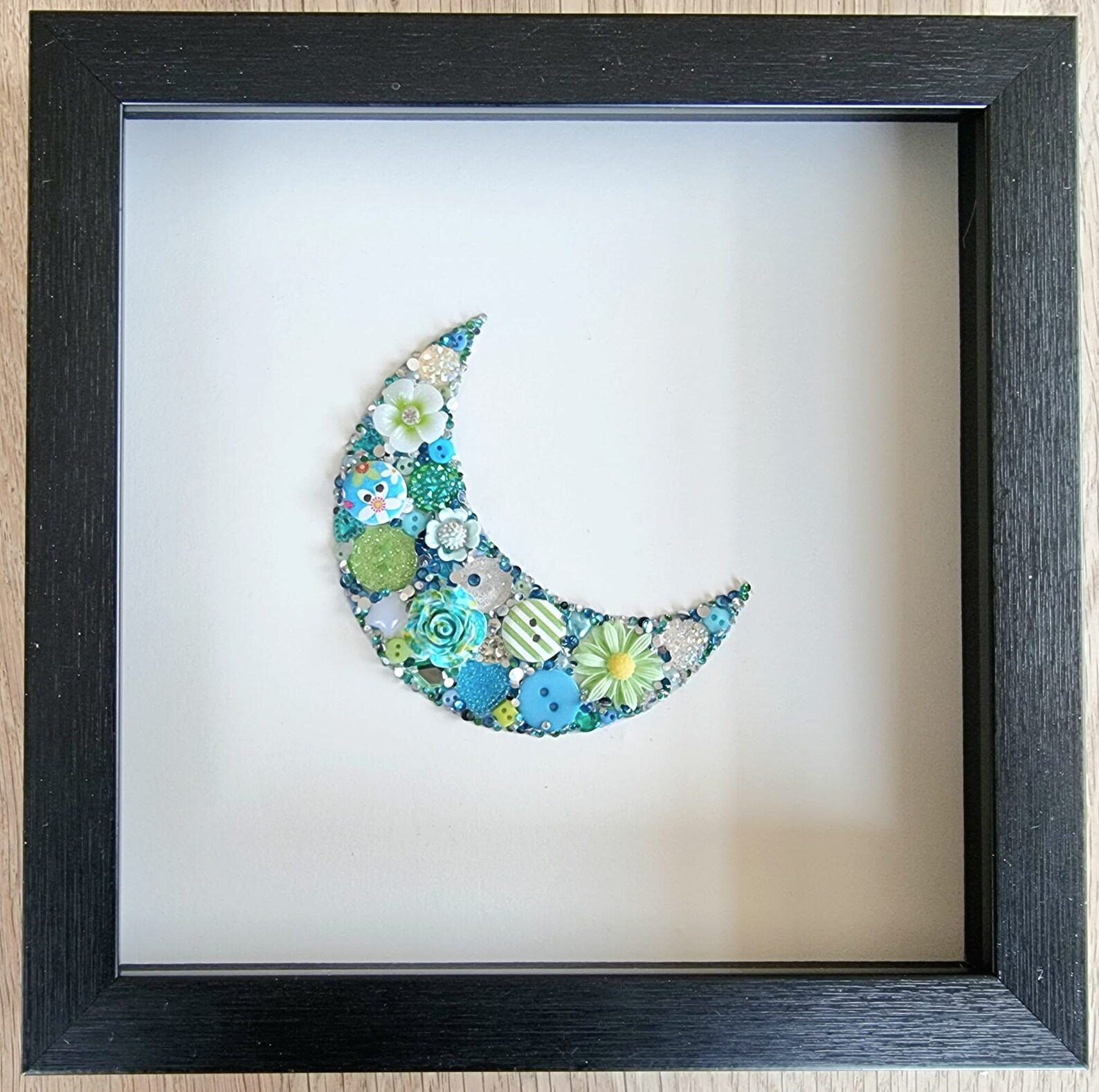 Button Moon (button Art) - Etsy