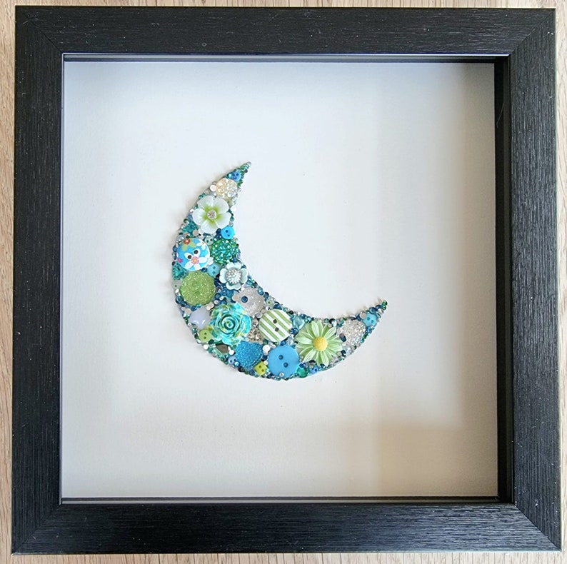 Button Moon (button Art) - Etsy