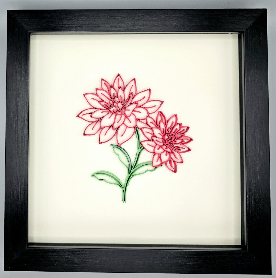 Paper Quilled Dahlia Flowers - Etsy