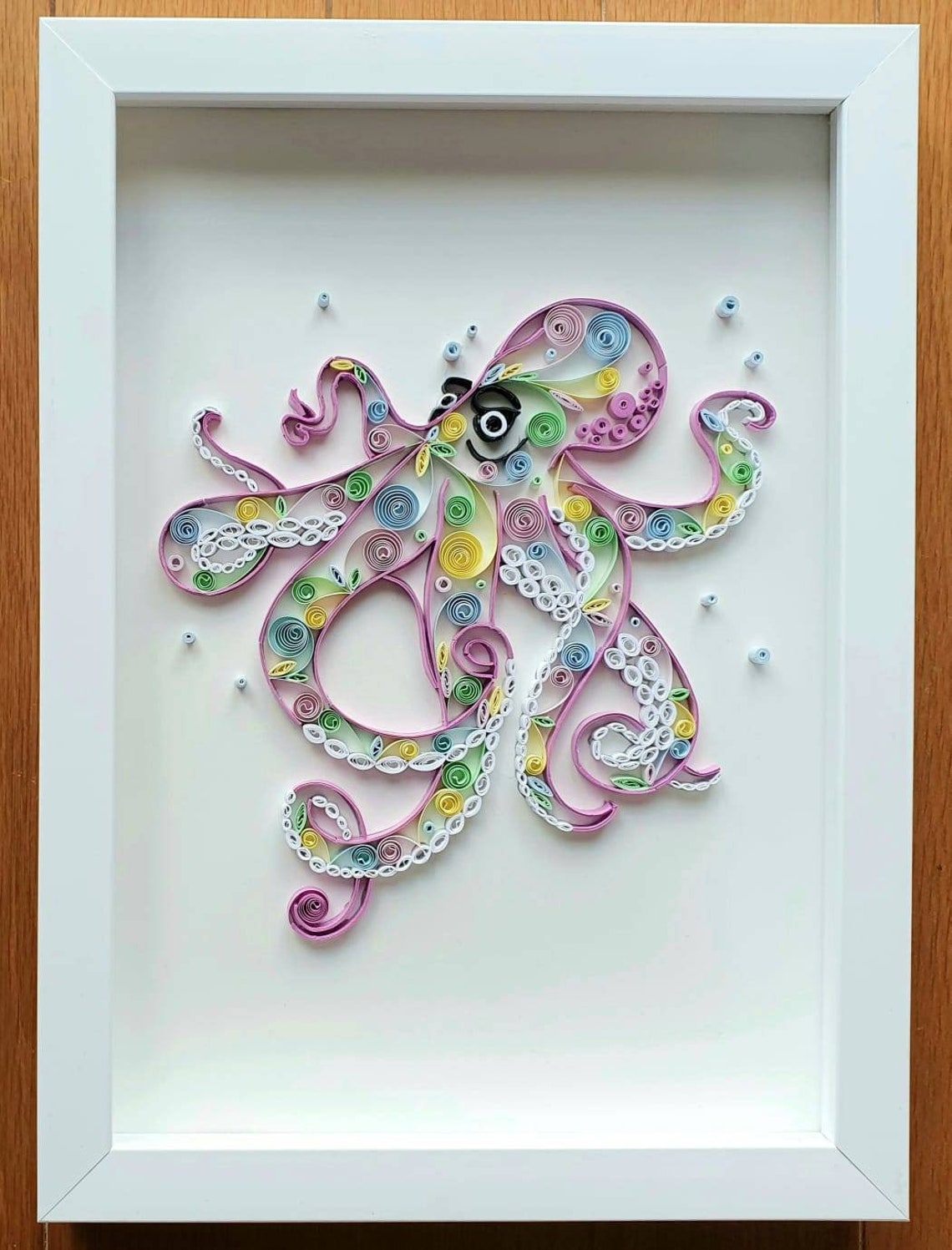 Quilled Pastel Octopus - Etsy