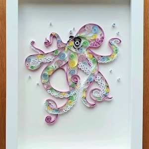 Quilled Pastel Octopus - Etsy