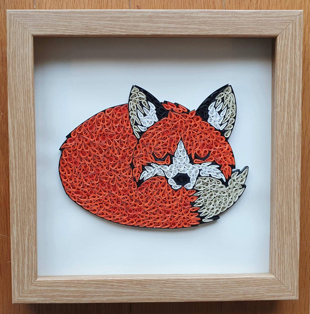 Quilled Paper Sleeping Fox - Etsy