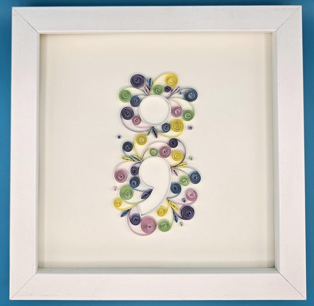 Paper Quilled Semi Colon - Etsy