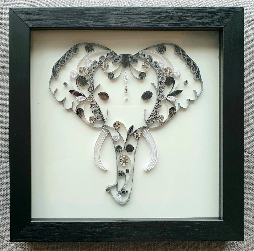 Quilled Paper Elephant Head - Etsy