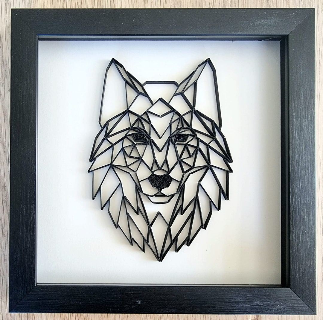 Paper Quilled Wolf (line Art) - Etsy