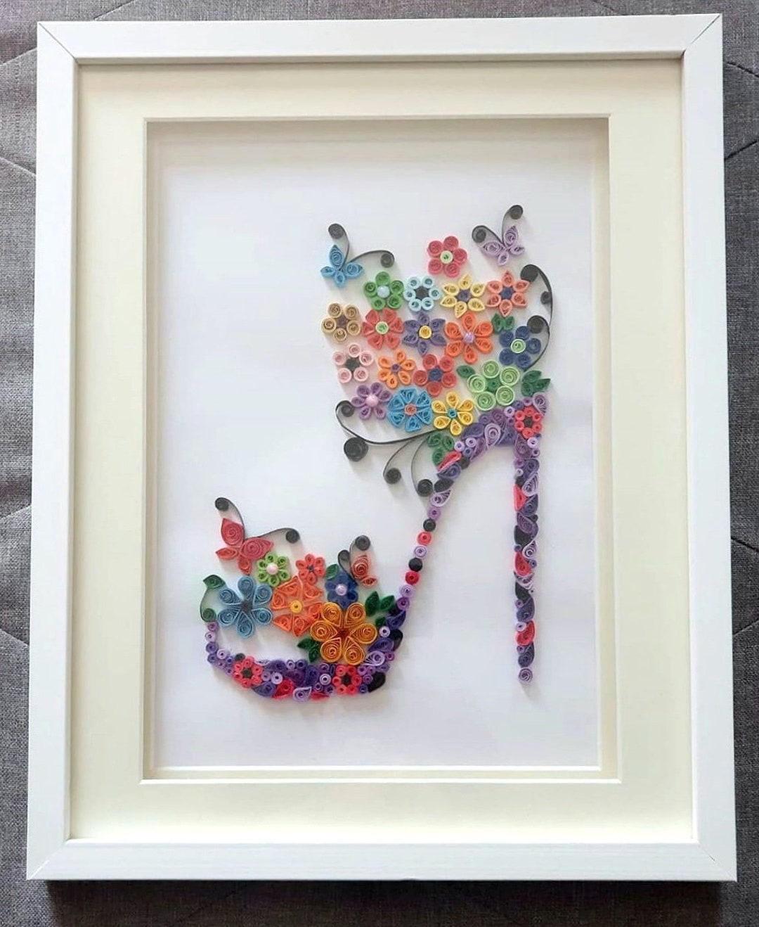 Quilled High Heel Shoe - Etsy