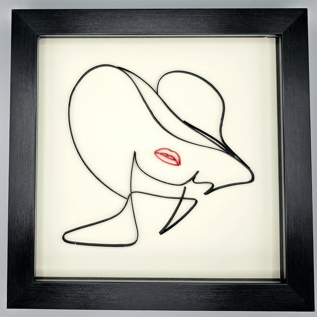 Paper Quilled Lady (line Art) - Etsy