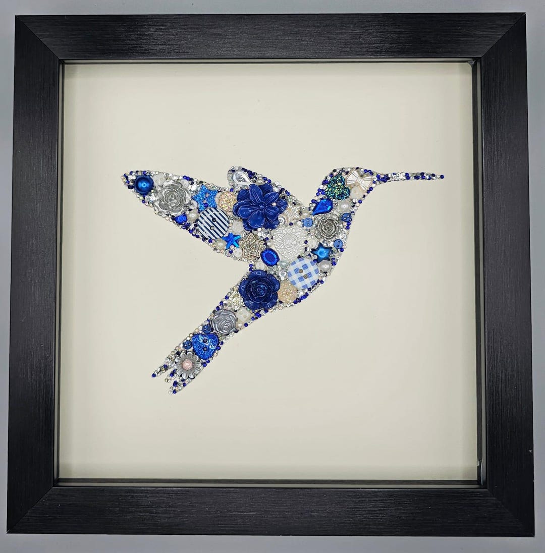 Button Hummingbird (button Art) - Etsy