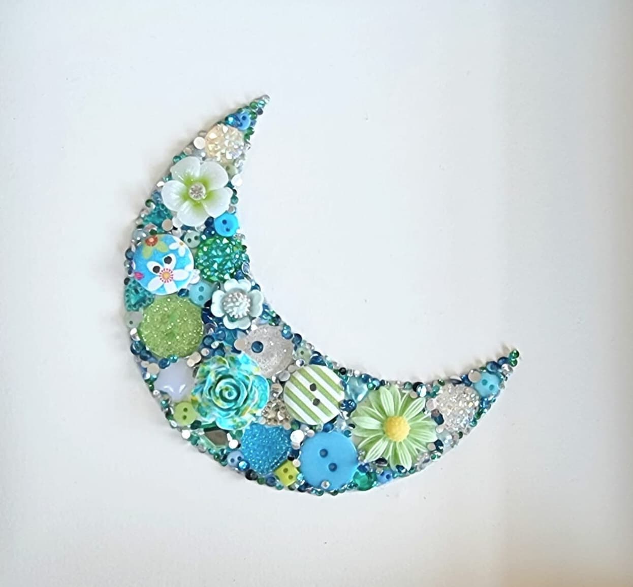 Button Moon (button Art) - Etsy