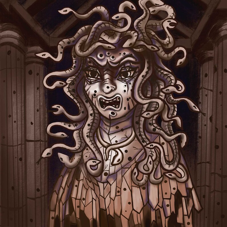 Lady Medusa Haunted Mansion Changing Portrait Shifting - Etsy