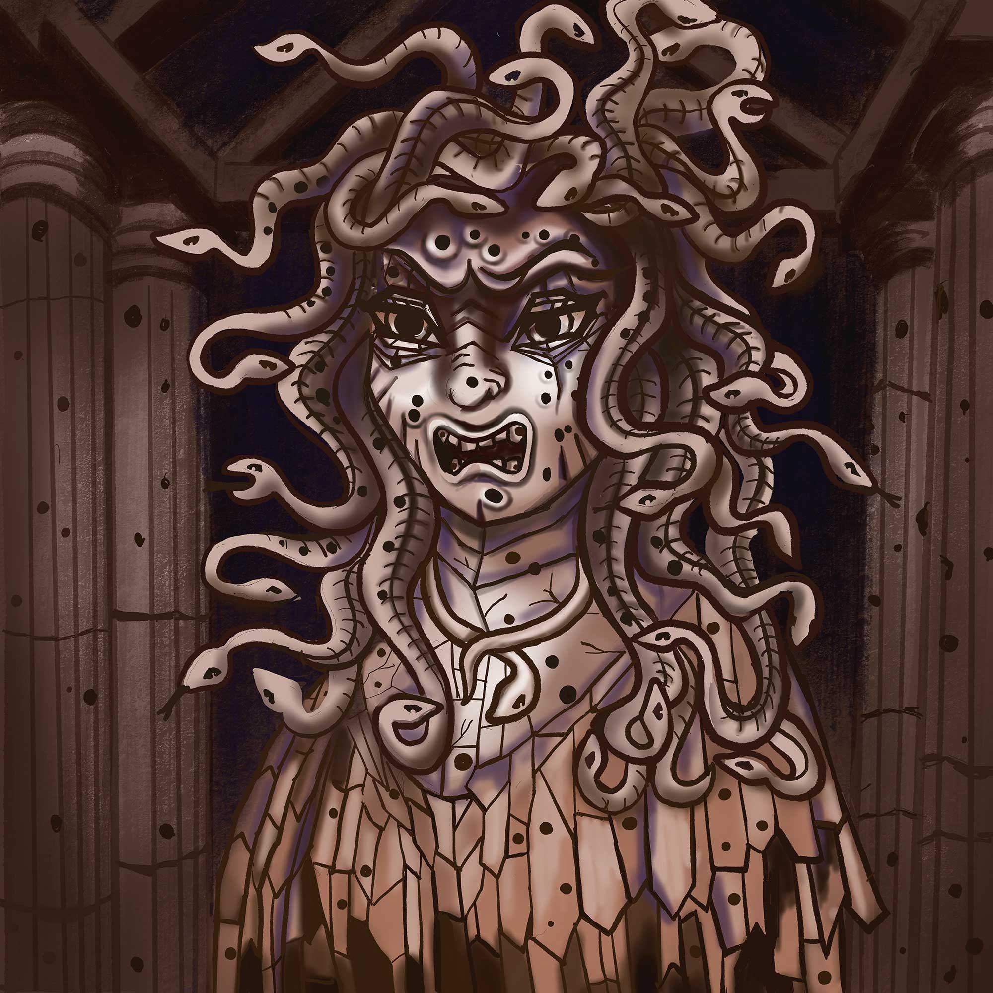 Lady Medusa Haunted Mansion Changing Portrait Shifting - Etsy