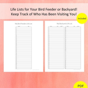 Bird Watching Printable Templates Include: Bird Journal Design, Birding ...