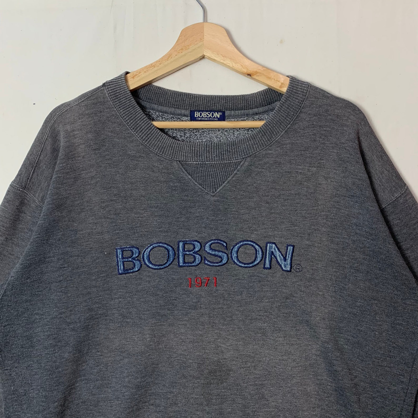 Vintage Bobson Sweatshirt Vintage Bobson 1971 Spell Out Big - Etsy