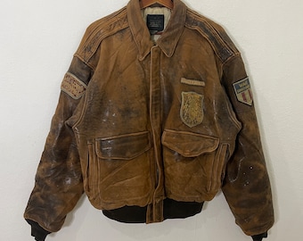 Vintage Us Navy Avirex Type G2 Leather Bomber Jacket Size 40 Vintage Us Navy Avirex Type G2 Leather Bomber Jacket Size 40