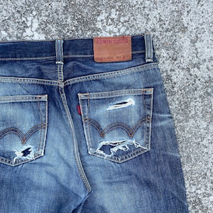 Vintage Edwin 505 Japan Distressed Denim Vintage Edwin 505 Japan ...