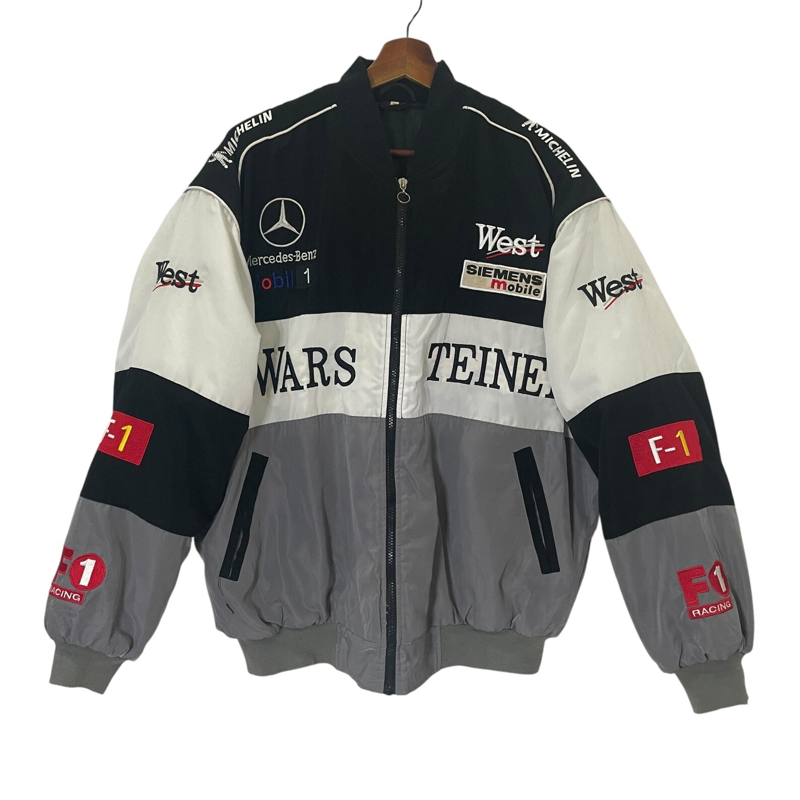 Vintage Mercedes Benz Mobil 1 Racing Jacket Vintage Mclaren West Mobil ...