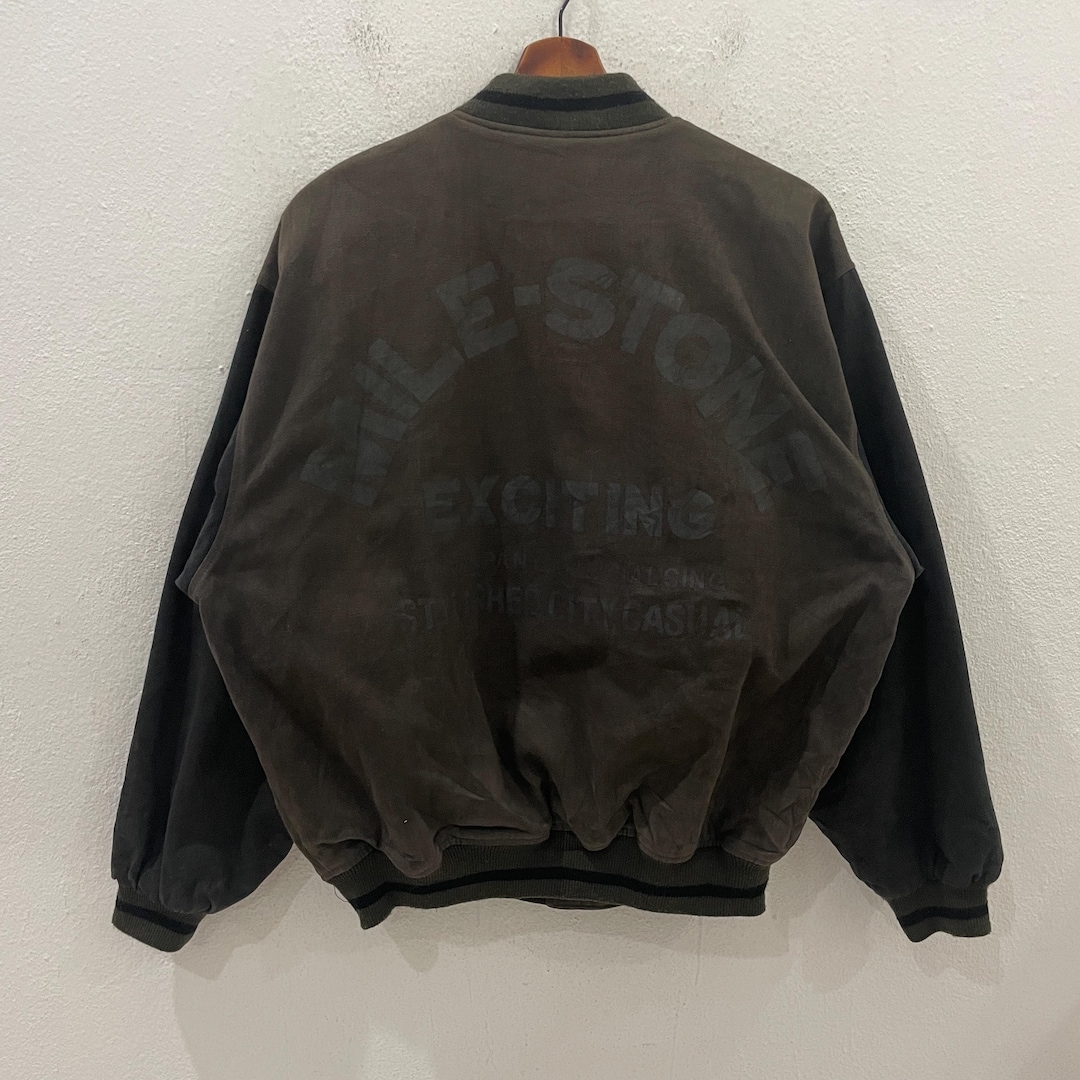 Vintage Milestone Varsity Jacket Vintage Milestone Big Logo Varsity ...