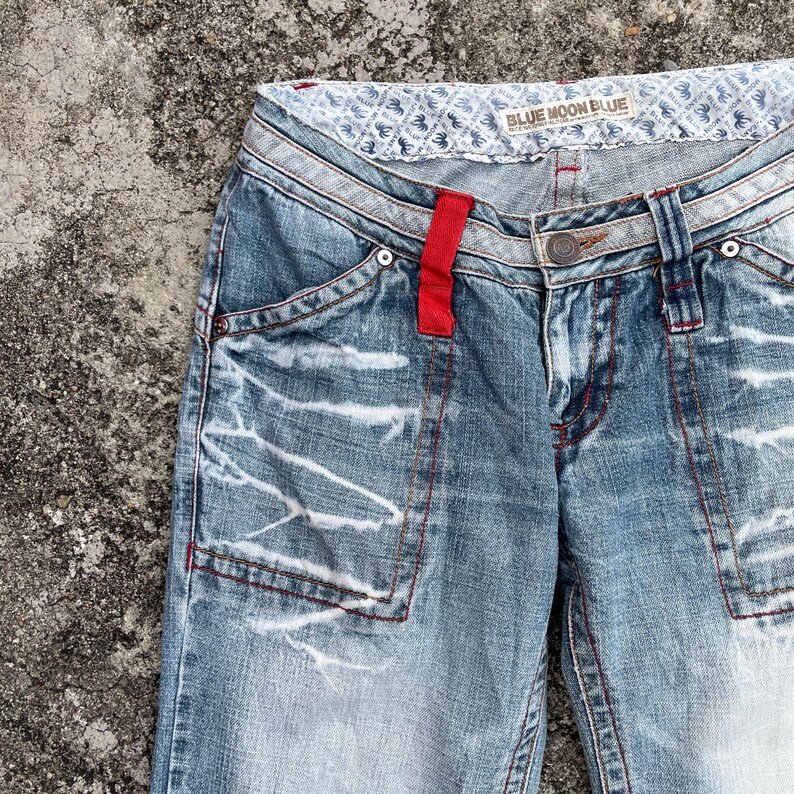 Vintage Blue Moon Blue Denim Vintage Blue Moon Blue Distressed Denim ...