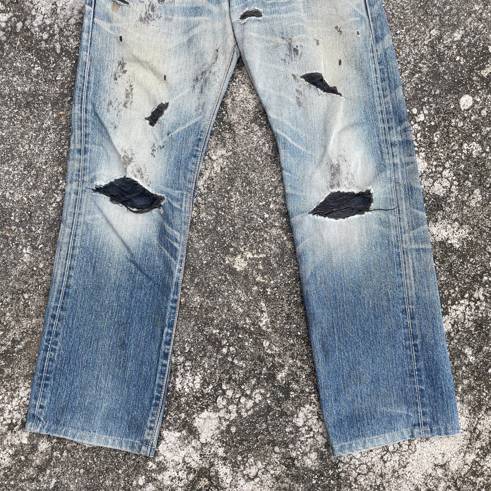 Vintage Edwin Denim Jeans Vintage Edwin Distressed Denim Jeans W33 - Etsy