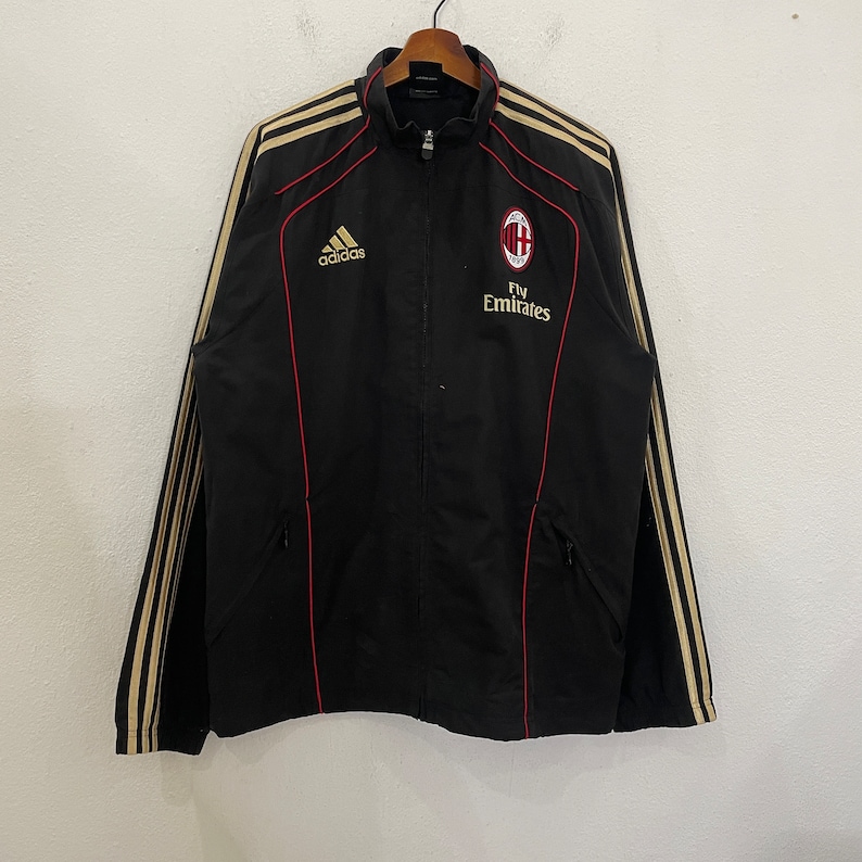 Vintage Adidas Ac Milan Jacket Vintage Y2k Adidas Ac Milan Jacket Size L - Etsy