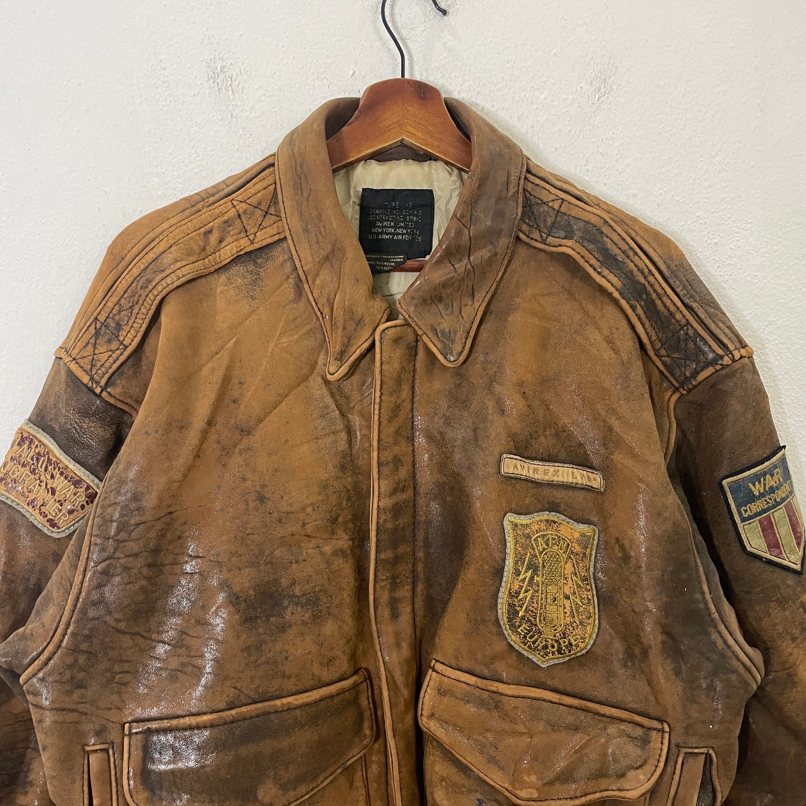 Vintage Avirex Ltd Jacket Vintage 1987 Avirex Ltd A-2 Airforce Leather ...