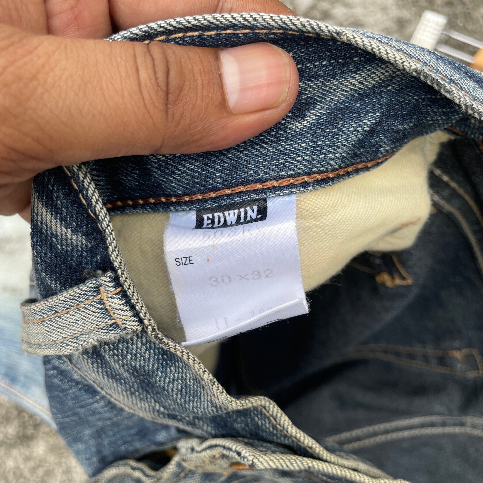 Vintage Edwin Denim Jeans Vintage Edwin Distressed Denim Jeans W33 - Etsy