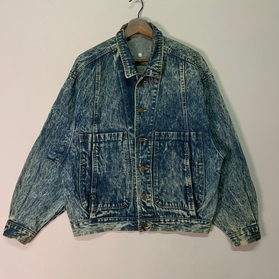 Vintage Unbranded Denim Jacket Vintage Unbranded Button Ups Acid Wash ...
