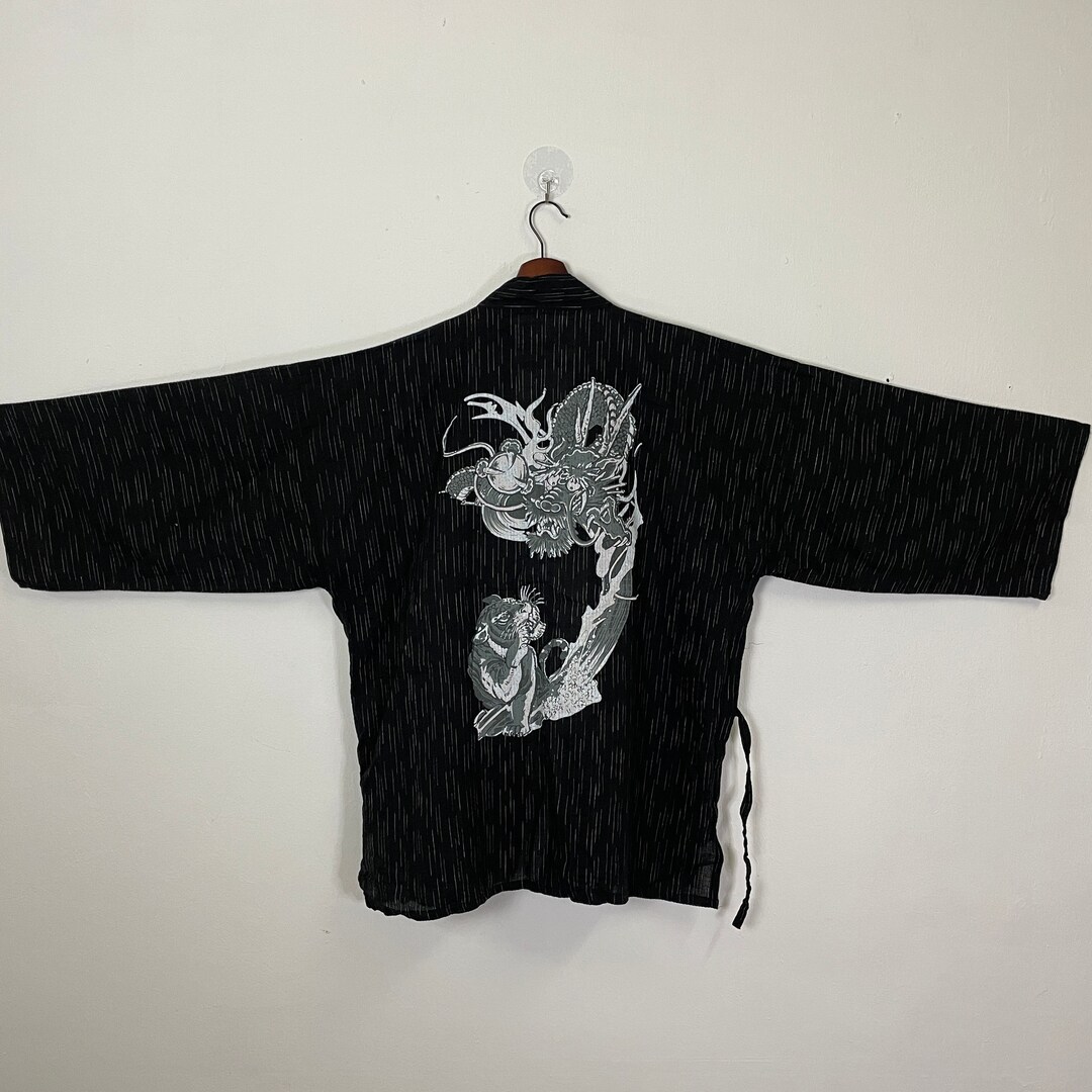 Vintage Dragon Kimono Sanjuro Hanten, Size XL - Etsy