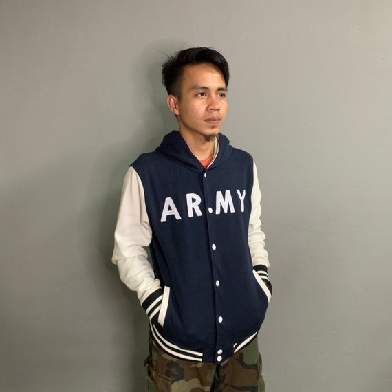 Apache Vintage Army Varsity Jacket Apache Vintage Arm… - Gem