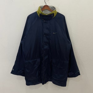 Vintage 90s Nike Jacket Vintage 90s Nike Swoosh Big Logo Long Jacket ...