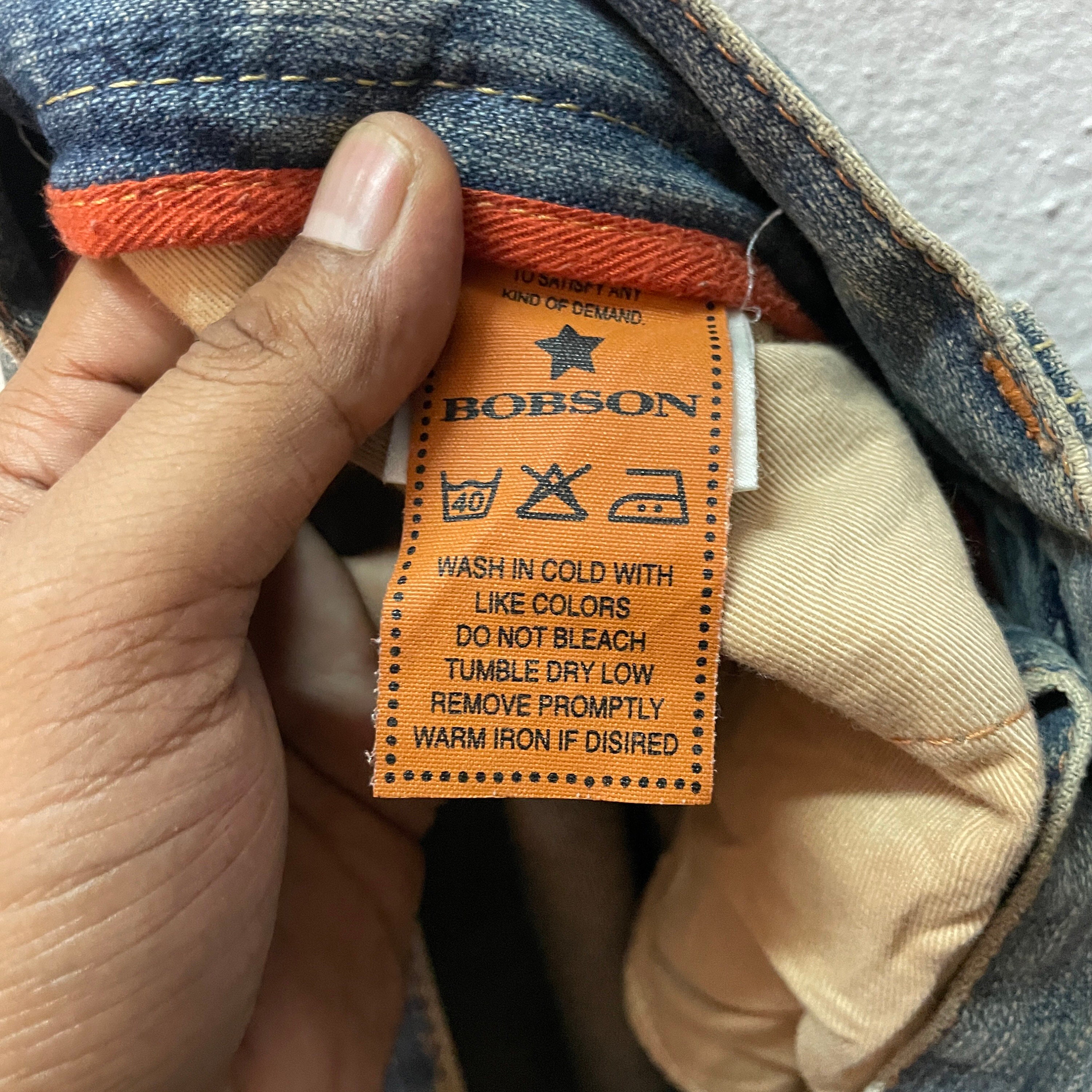 Vintage Bobson Denim Jeans Vintage Bobson Distressed Denim Jeans W35 - Etsy