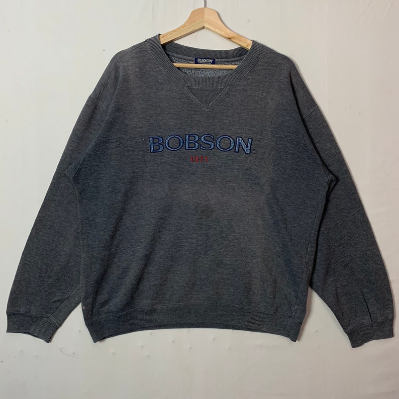 Vintage Bobson Sweatshirt Vintage Bobson 1971 Spell Out Big Logo ...