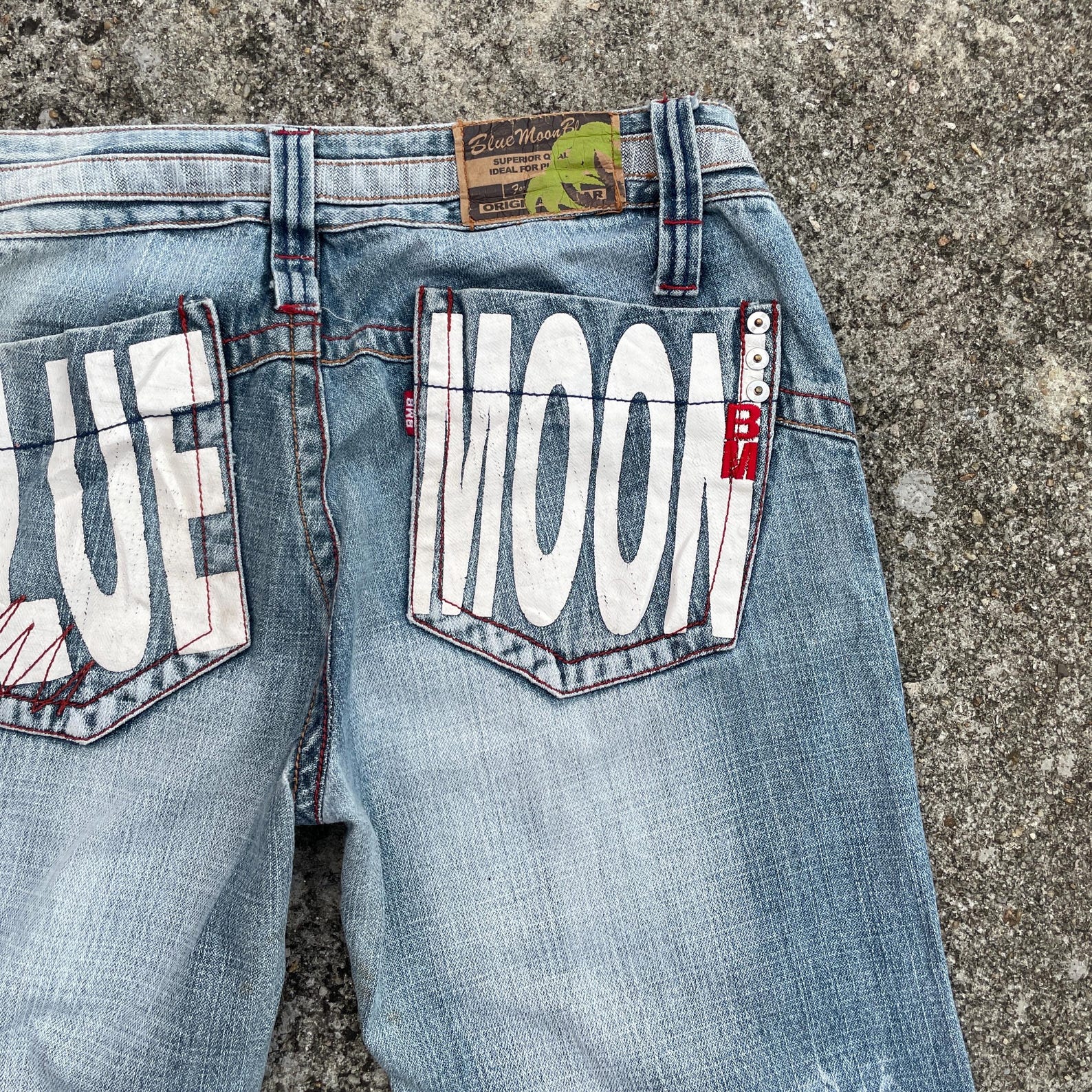 Vintage Blue Moon Blue Denim Vintage Blue Moon Blue Distressed Denim ...