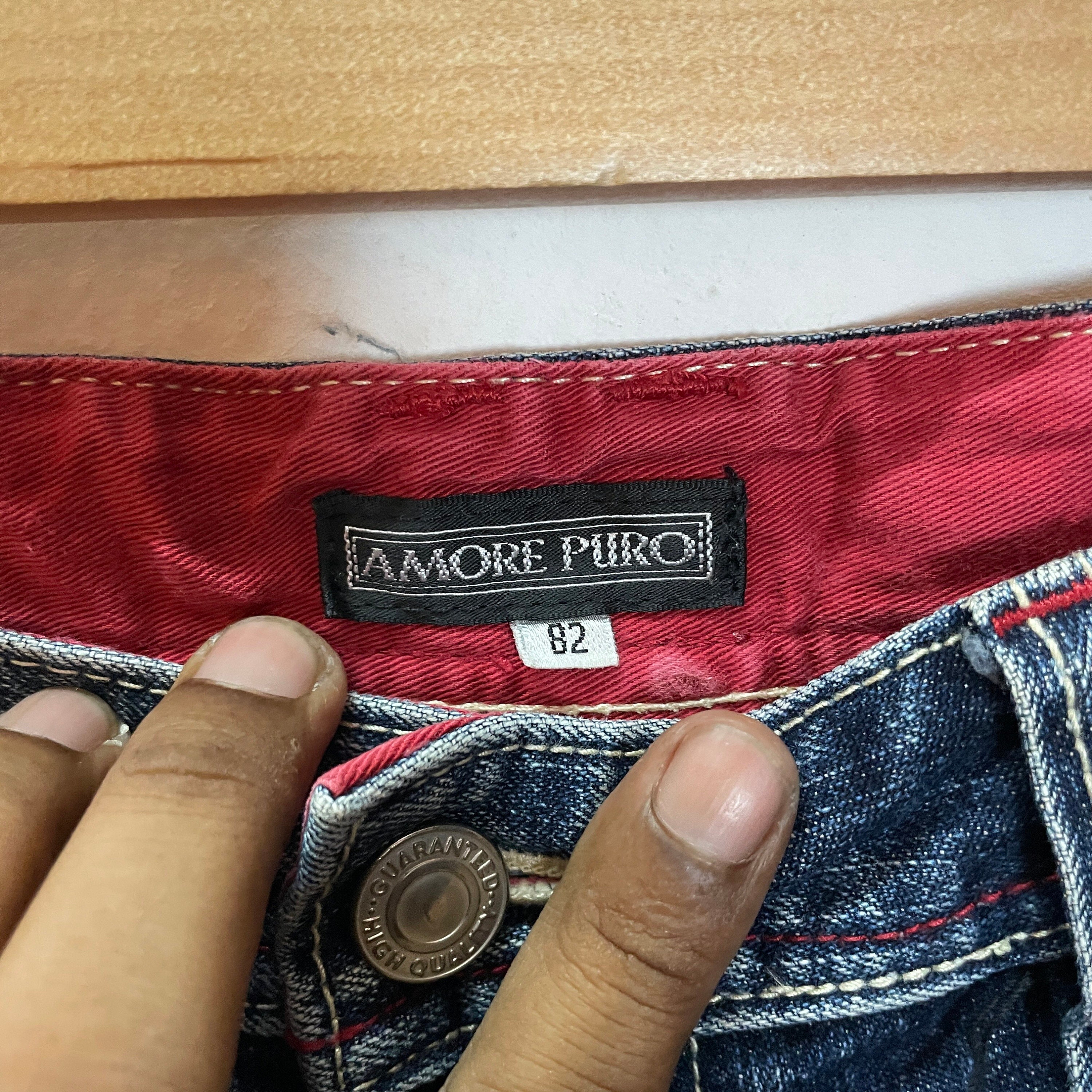 Vintage Amore Puro Denim Jeans Vintage Amore Puro Faded Denim Jeans Vintage Amore Puro Pants W32 ...