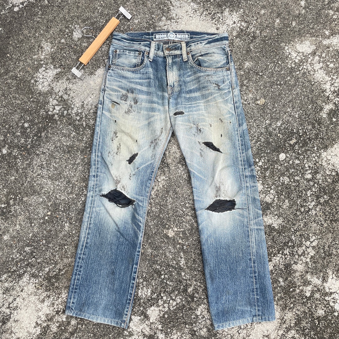 Vintage Edwin Denim Jeans Vintage Edwin Distressed Denim Jeans W33 - Etsy