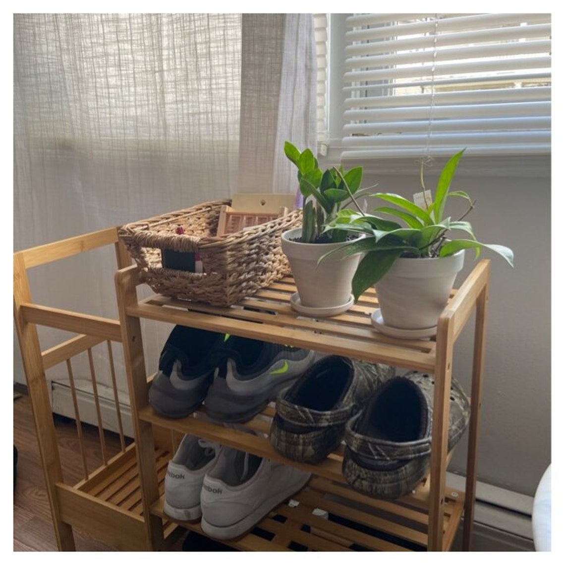 Bamboo Entryway Shoe Rack shoe rack entryway Shoe Rack | Etsy
