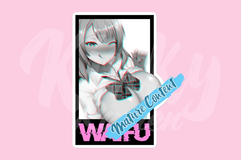 Ecchi Anime Girl Sticker Anime Lewd Nsfw Waifu Sexy Etsy Israel