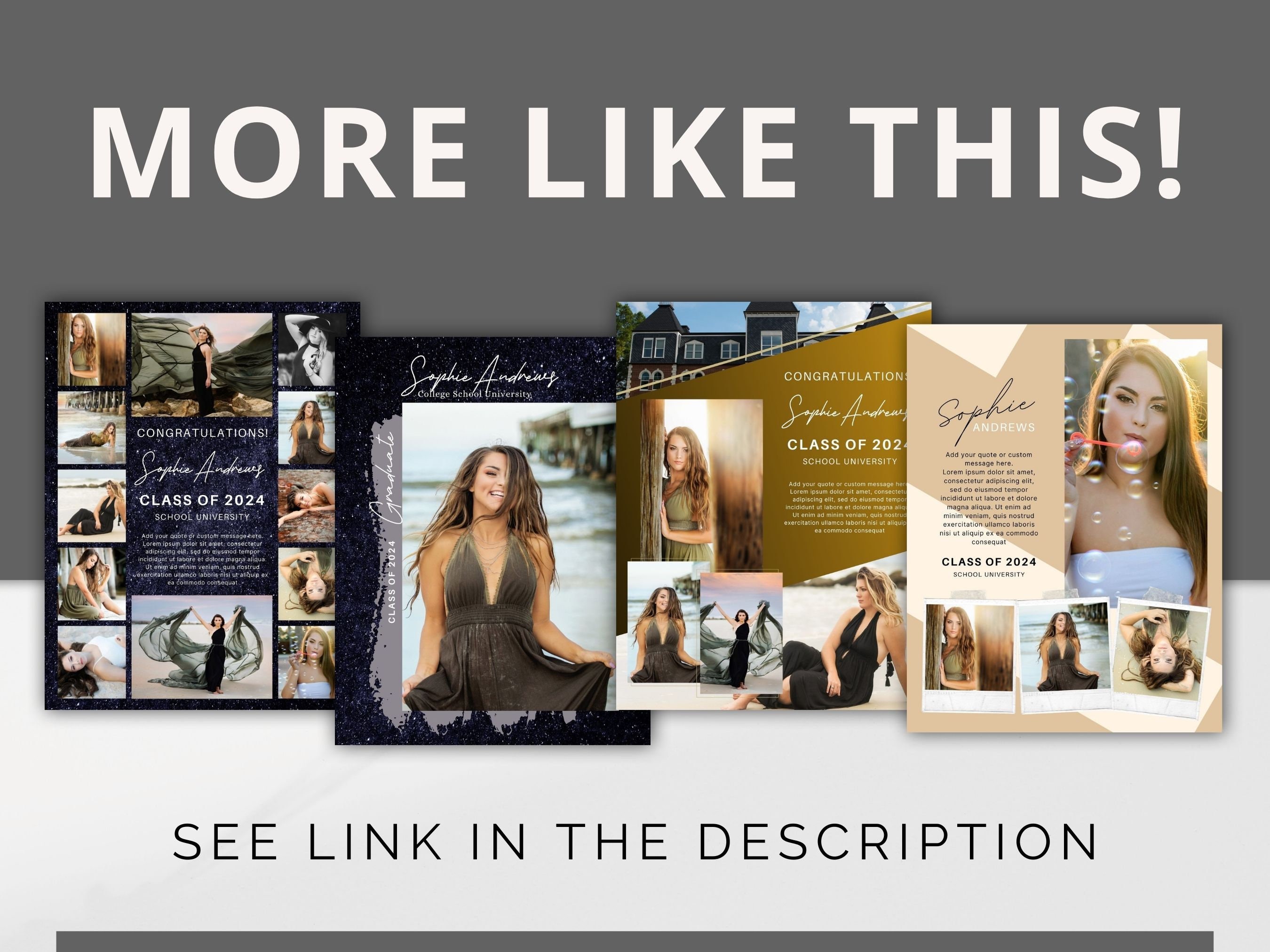 Senior Yearbook Ad Full Page | High School Yearbook Photo Collage Space ...