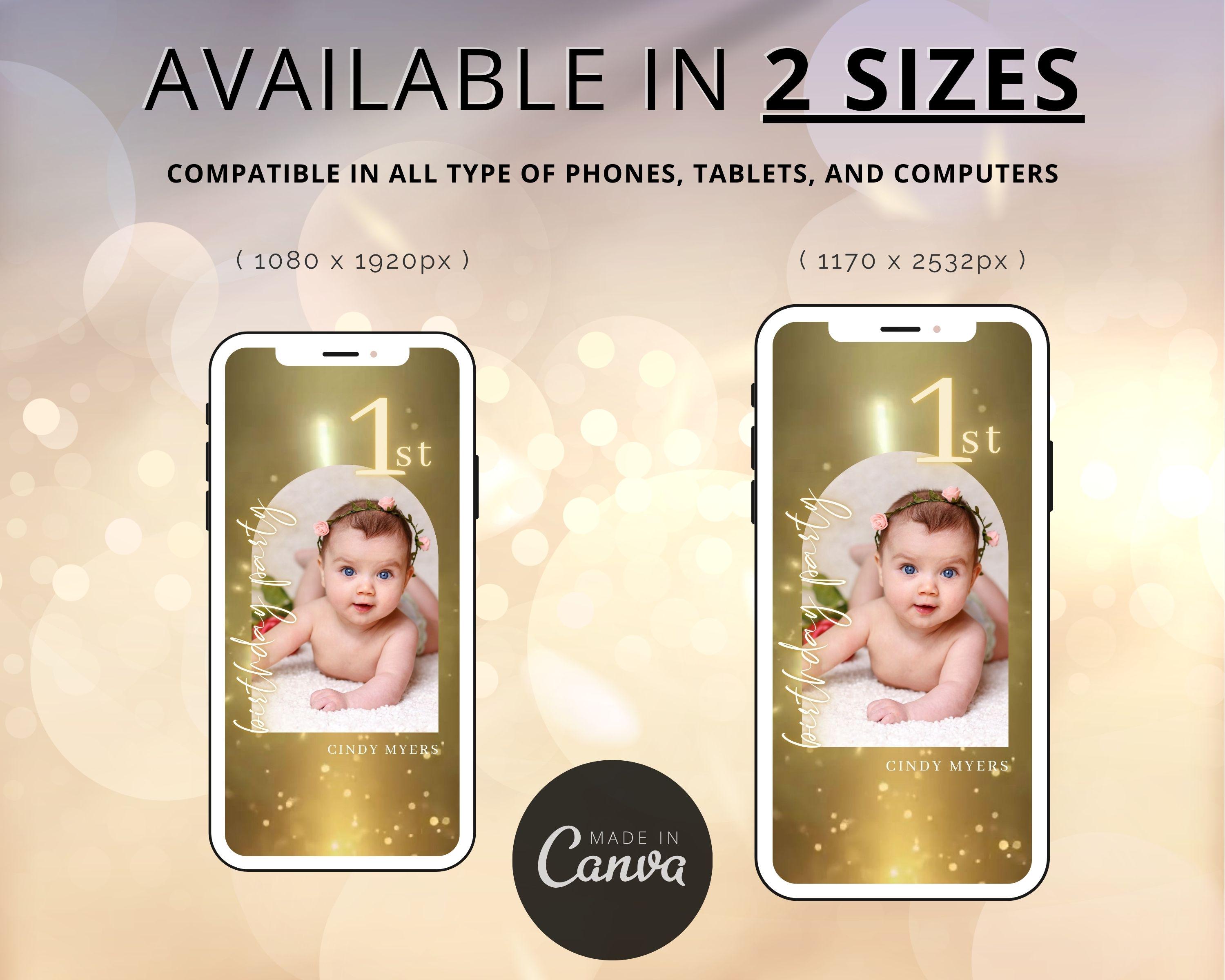 Animated Invitation Butterfly, Flutter on Over Animated 1st Birthday ...