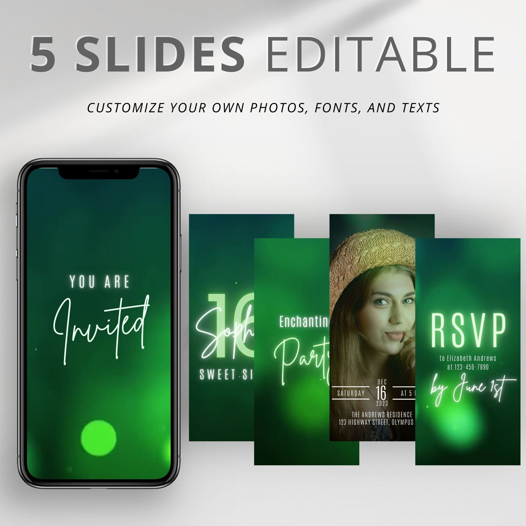 Clear Quince Invitations Animated Enchanting Animation Video 15th ...