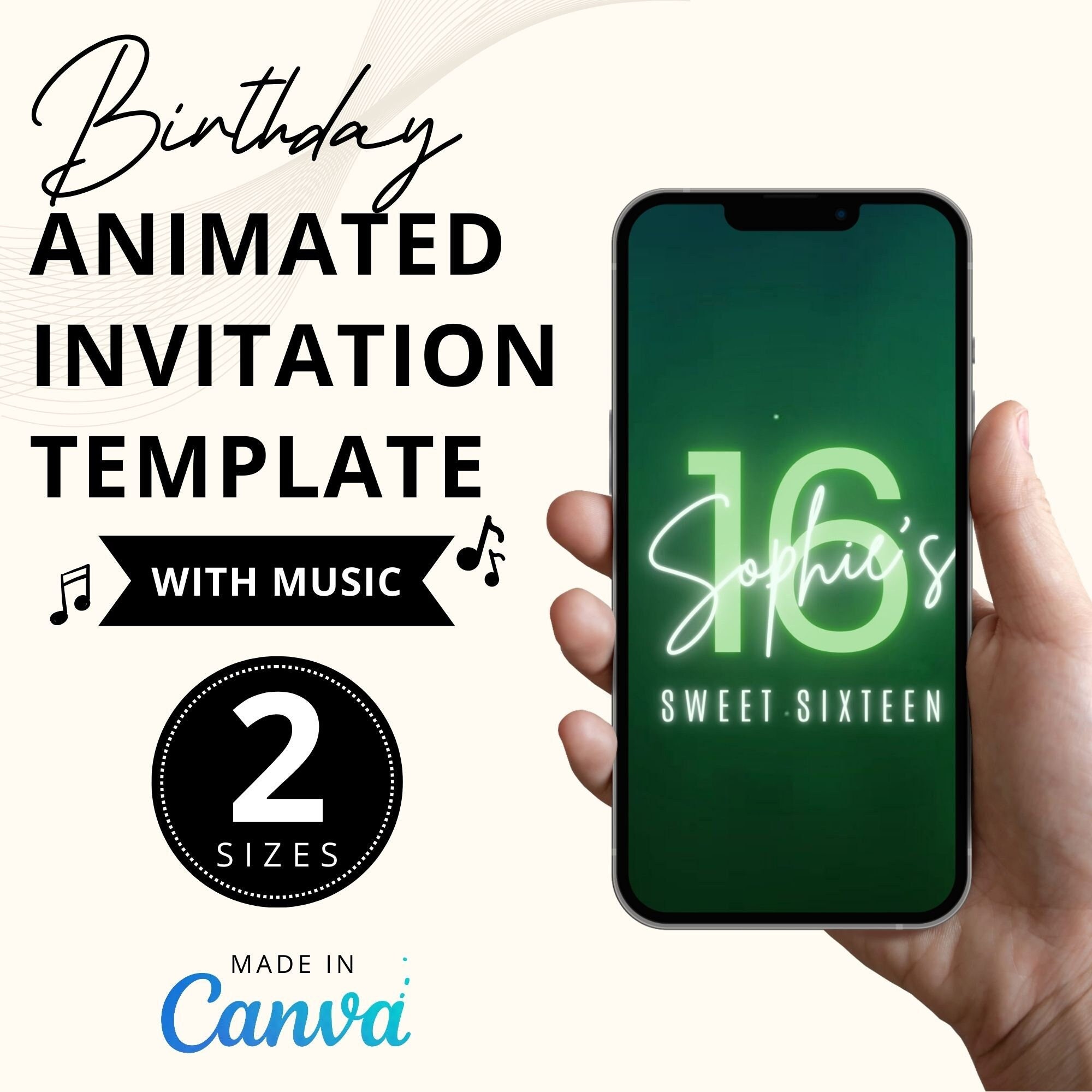 Editable Sweet Sixteen Animated Invitation, Enchanted Green 16th ...